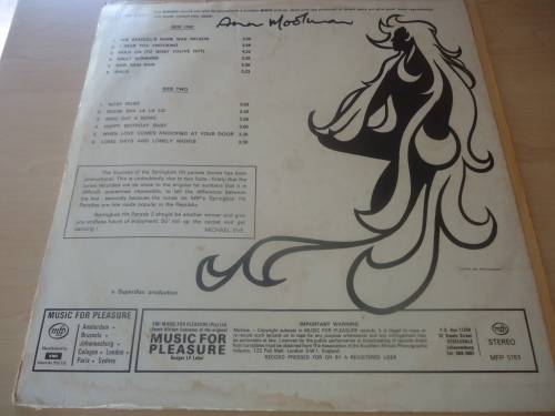 Pop - SPRINGBOK HIT PARADE VOLUME 3 - 1971 MFP STEREO LP - rare - GREAT ...