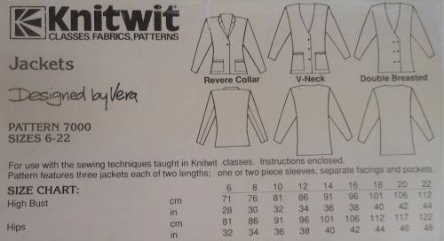 Other Sewing Accessories - KNITWIT PATTERN 7000 LADIES JACKETS SIZES 6 ...