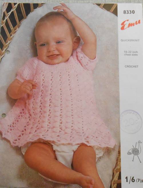 Patterns - EMU #8330 CROCHET BABY`S DRESS TO FIT 18 - 22 for sale in ...