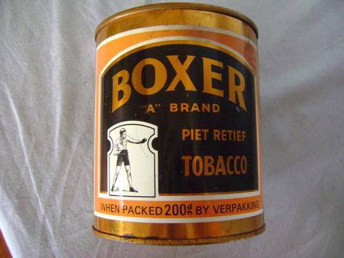 Tin - Rare Boxer Tobacco Tin ! See pics to appreciate! was sold for R35 ...