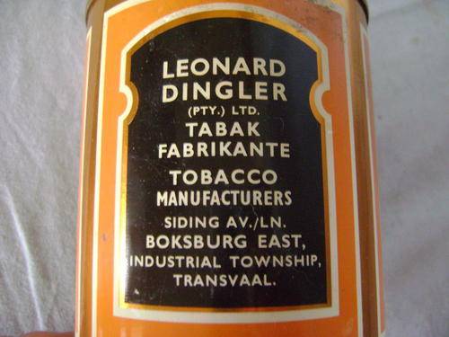Tin - Rare Boxer Tobacco Tin ! See pics to appreciate! was sold for R35 ...