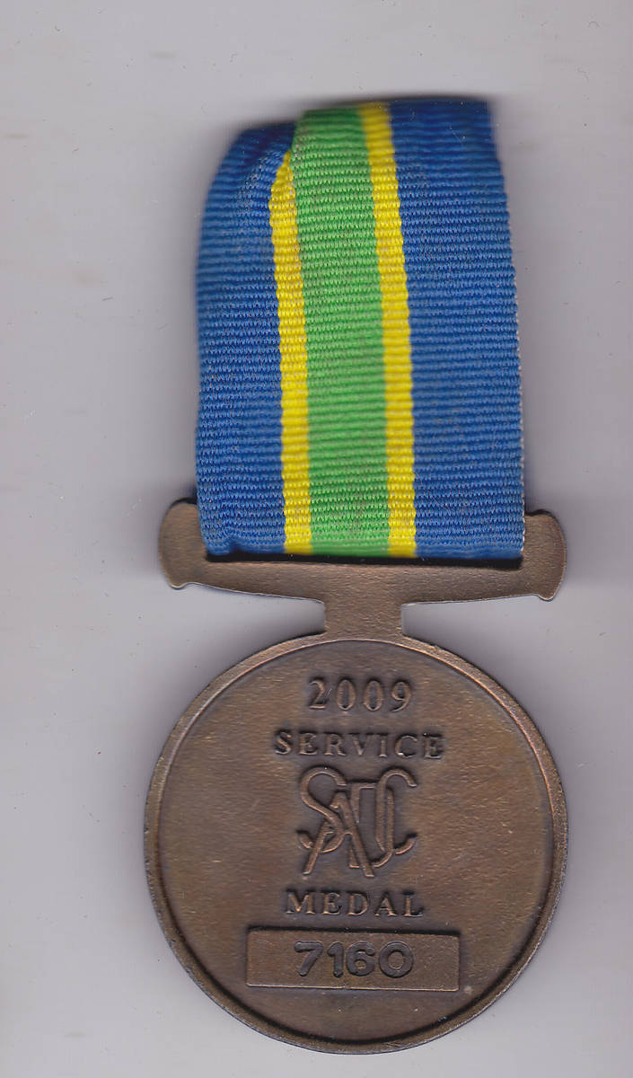 SADF & SANDF - SANDF MEDAL F/S SADC PEACE SUPPORT OPERATIONS 2009 ...
