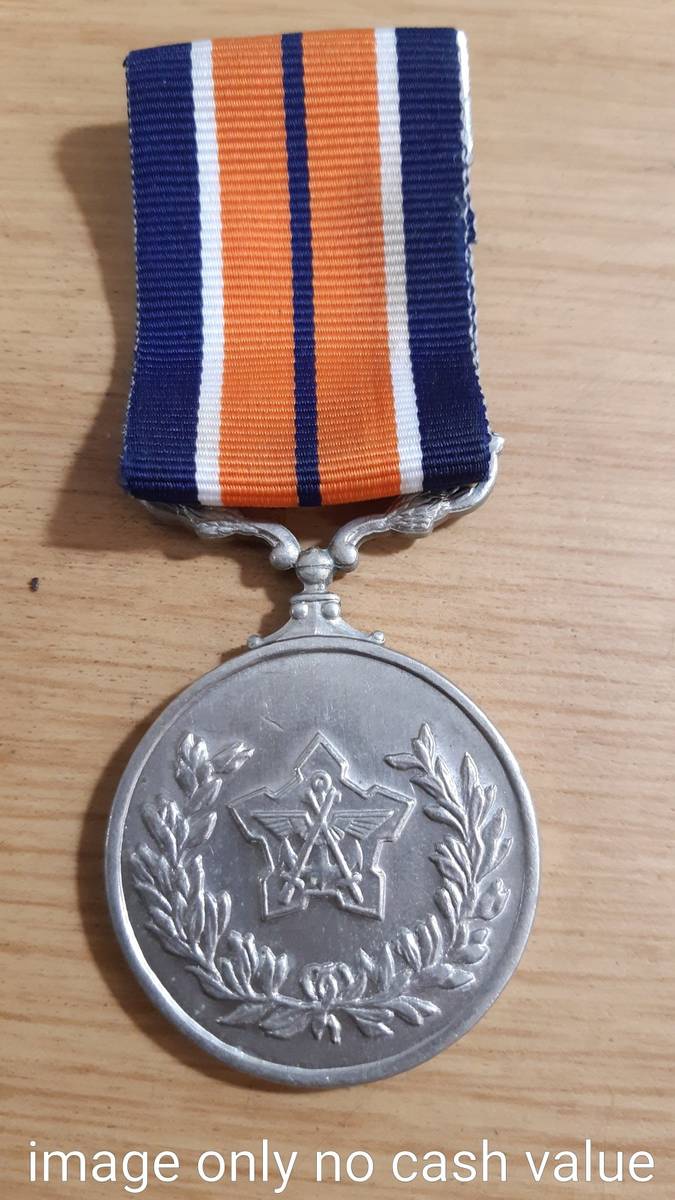 SADF & SANDF - SANDF GENERAL SERVICE MEDAL FULL SIZE 060687 WITH RIBBON ...