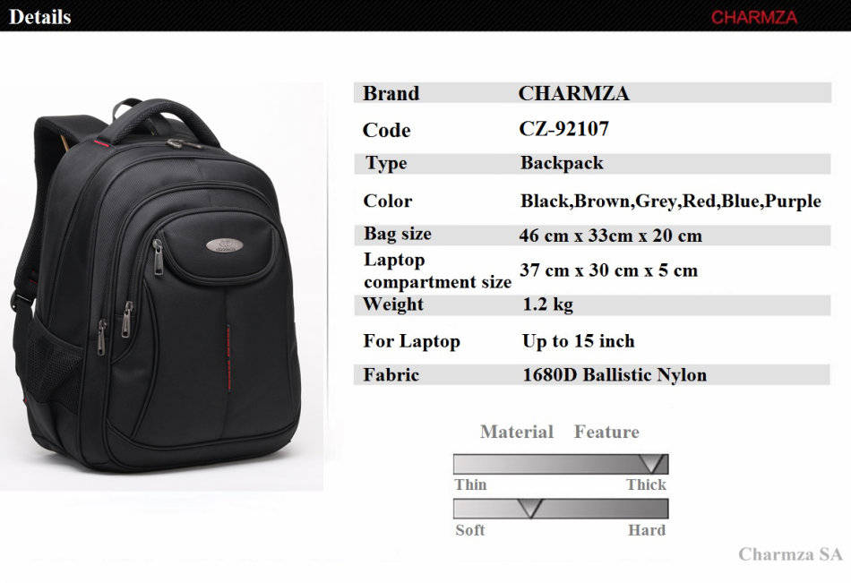 Cases & Bags - Charmza Laptop Bag Backpack was sold for R349.00 on 28 ...