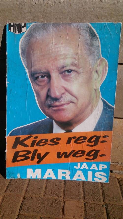 Advertising - A FANTASTIC ORIGINAL JAAP MARAIS CAMPAIGN ELECTION POSTER ...