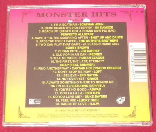 Pop - Various - Monster Hits Vol 6 (CD album) was sold for R20.00 on 24 Jun at 07:50 by music ...