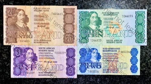 TW de Jongh - REPLACEMENT NOTE SET TW DE JONGH R20 -Z1, R10 -Y1 IS UNC ...