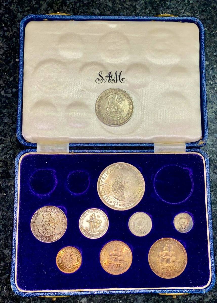 Five Shillings - S A UNION FULL SET 1952 SILVER 5 SHILLINGS TO 1/4 ...