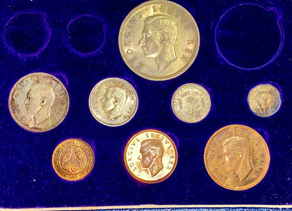 Five Shillings - S A UNION FULL SET 1952 SILVER 5 SHILLINGS TO 1/4 ...