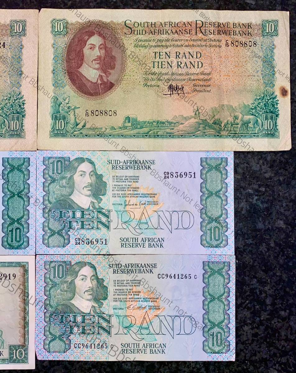 MH de Kock - SET OF R10 NOTES ALL GOVERNORS FROM 1961-1990 MH DE KOCK ...