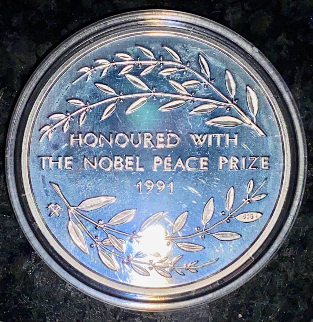 Gold & Bullion Coins - NELSON MANDELA 1,1 OZ FINE SILVER - AUNG SAN ...