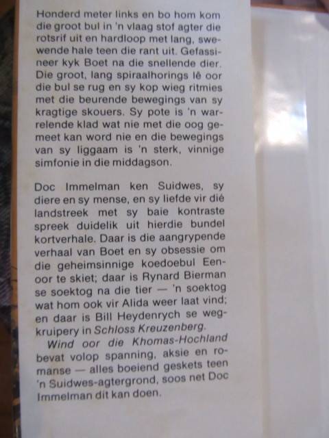 Africana - Doc Immelman - Wind oor die Khomas-Hochland for sale in ...