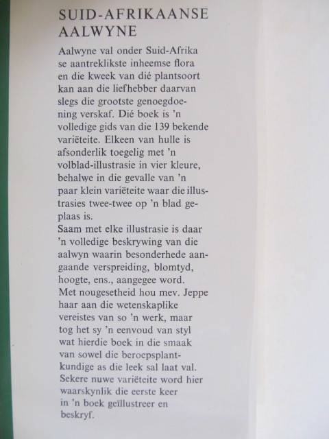 Natural Science - Suid-Afrikaanse Aalwyne - Barbara Jeppe for sale in ...