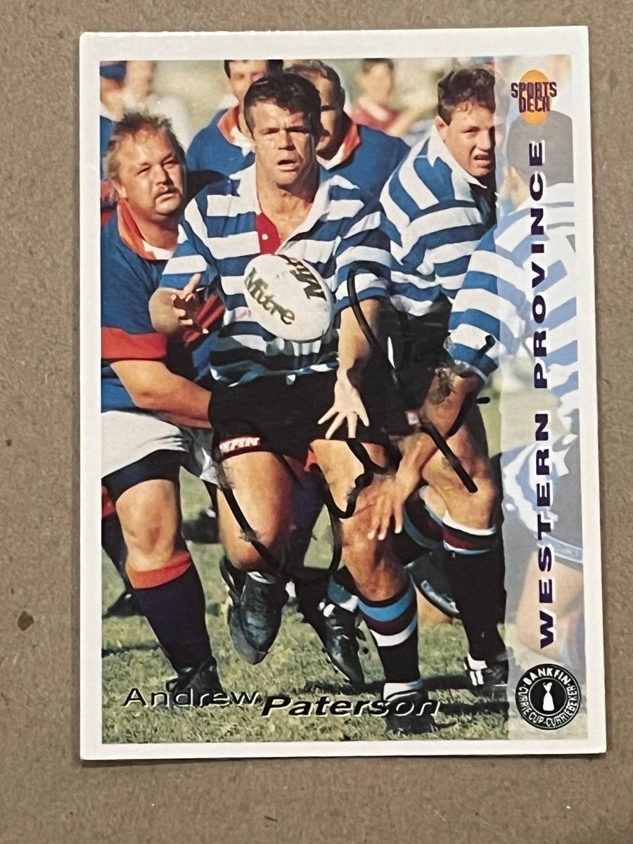 Sporting Memorabilia - Rugby Card - *SIGNED* Andrew Patterson 1994 ...