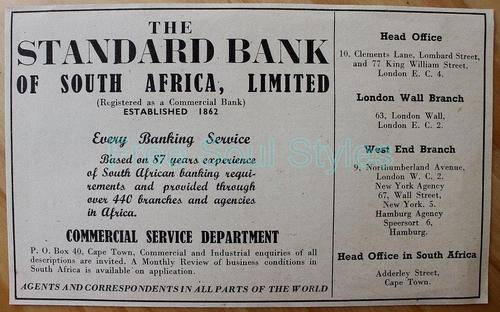 Numismatic collectables - 1949 Standard Bank Advert Pamphlet was sold ...