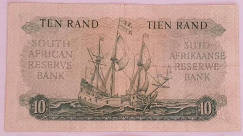 G Rissik - R10 South Africa Bank note. Beautiful almost uncirculated ...
