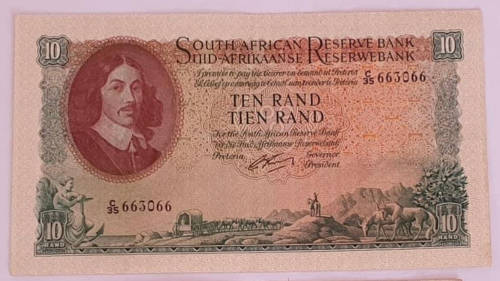 G Rissik - R10 South Africa Bank note. Beautiful almost uncirculated ...