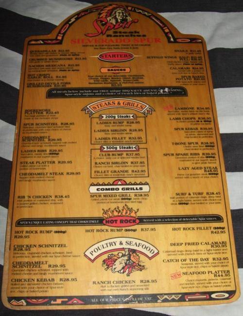 Other Antiques & Collectables - 1 x Silverado Spur Menu was sold for ...