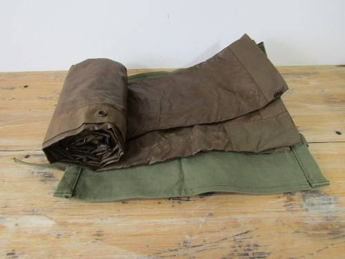 Kit - SADF military ground sheet with webbing cover, excellent ...