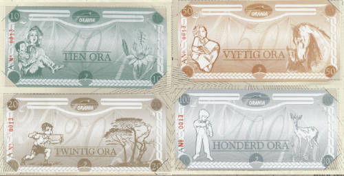 Other South African Bank Notes - Complete Set of Orania Notes ...