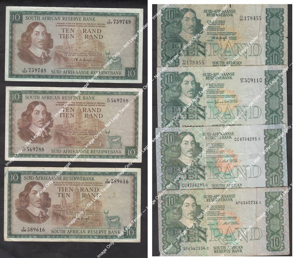 Other South African Bank Notes - Van Riebeeck R10 Collection (1 x ...