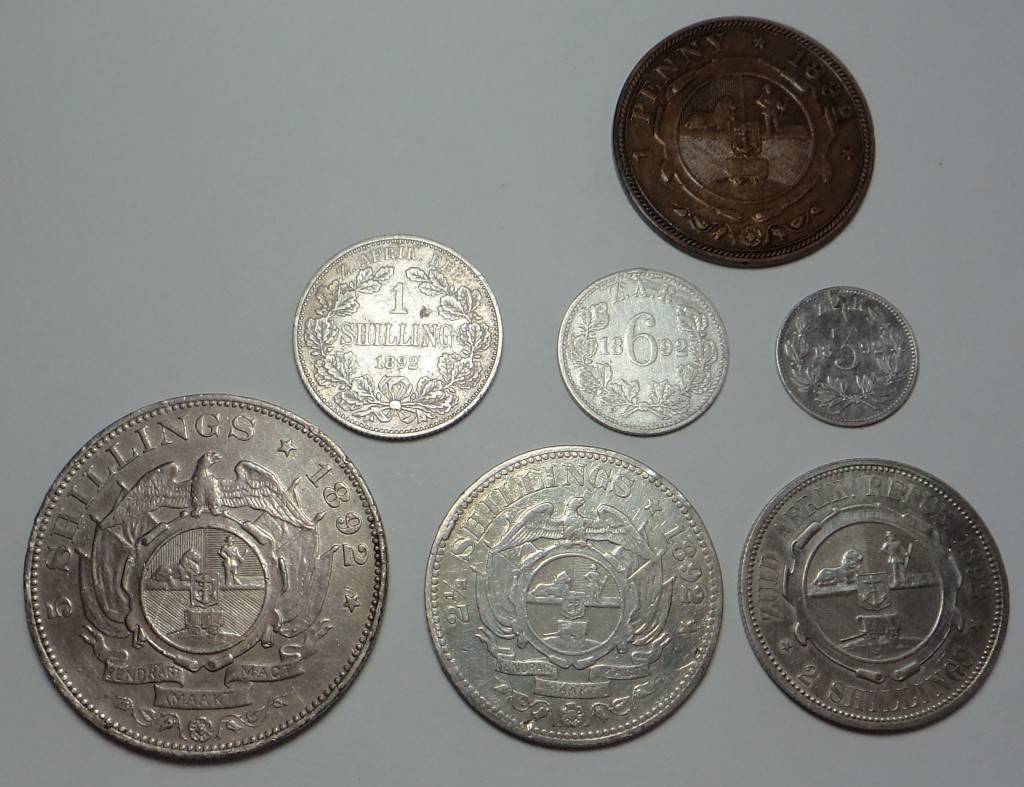 Sets - Paul Kruger ZAR: 1892 Complete Copper & Silver Coin Set was sold ...