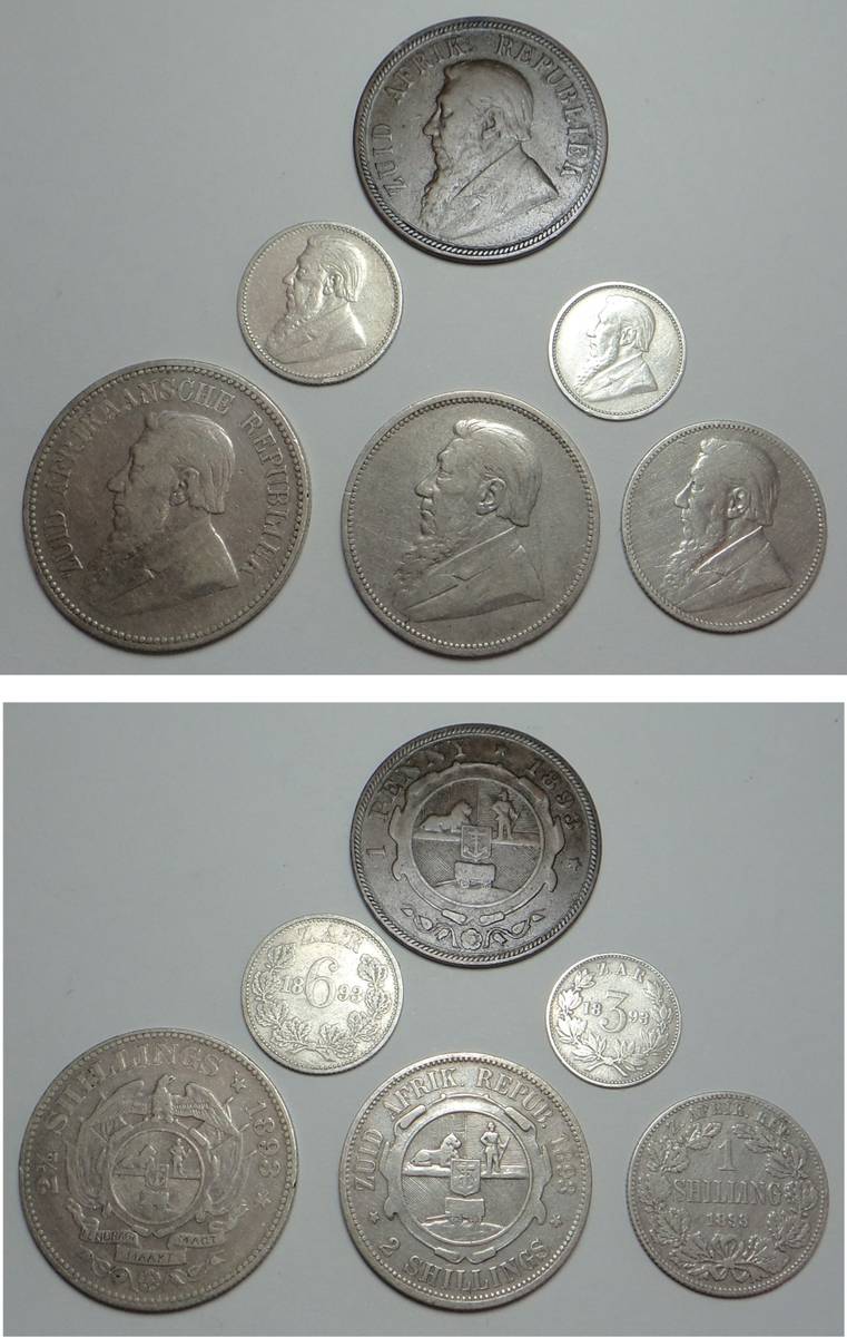 Sets - Paul Kruger ZAR: 1893 Complete Copper & Silver Coin Set was sold ...