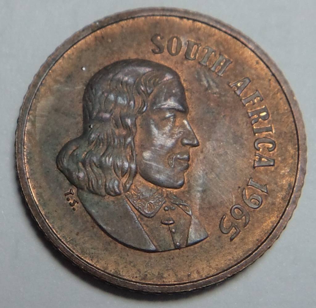One Cent - Republic of SA: One Cent of 1965 (English) Coin 1 of 2 was ...