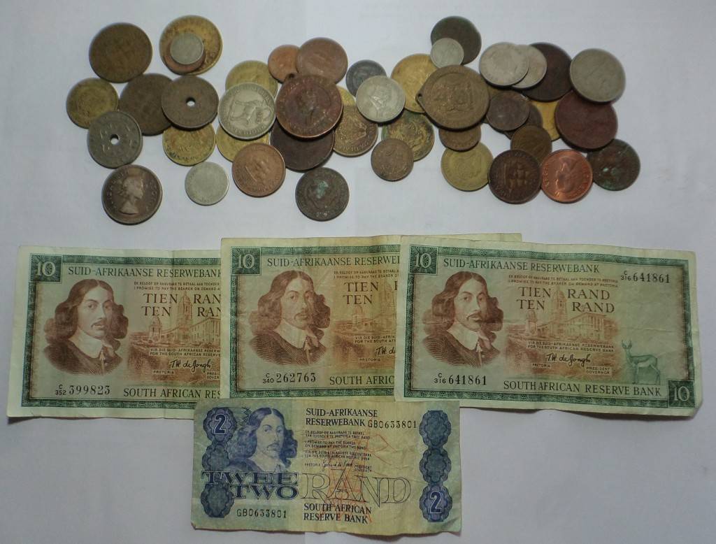Africa - Collection of old South African & Rhodesian Coins & Notes for ...