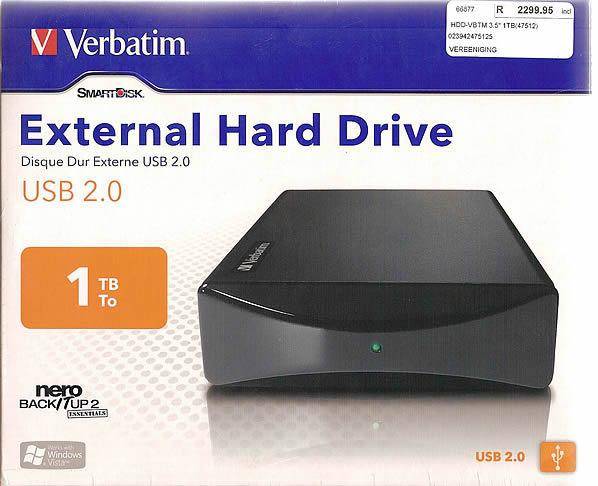 External Drives - VERBATIM 1 TERABYTE (1000 GIGABYTE) EXTERNAL HARD ...
