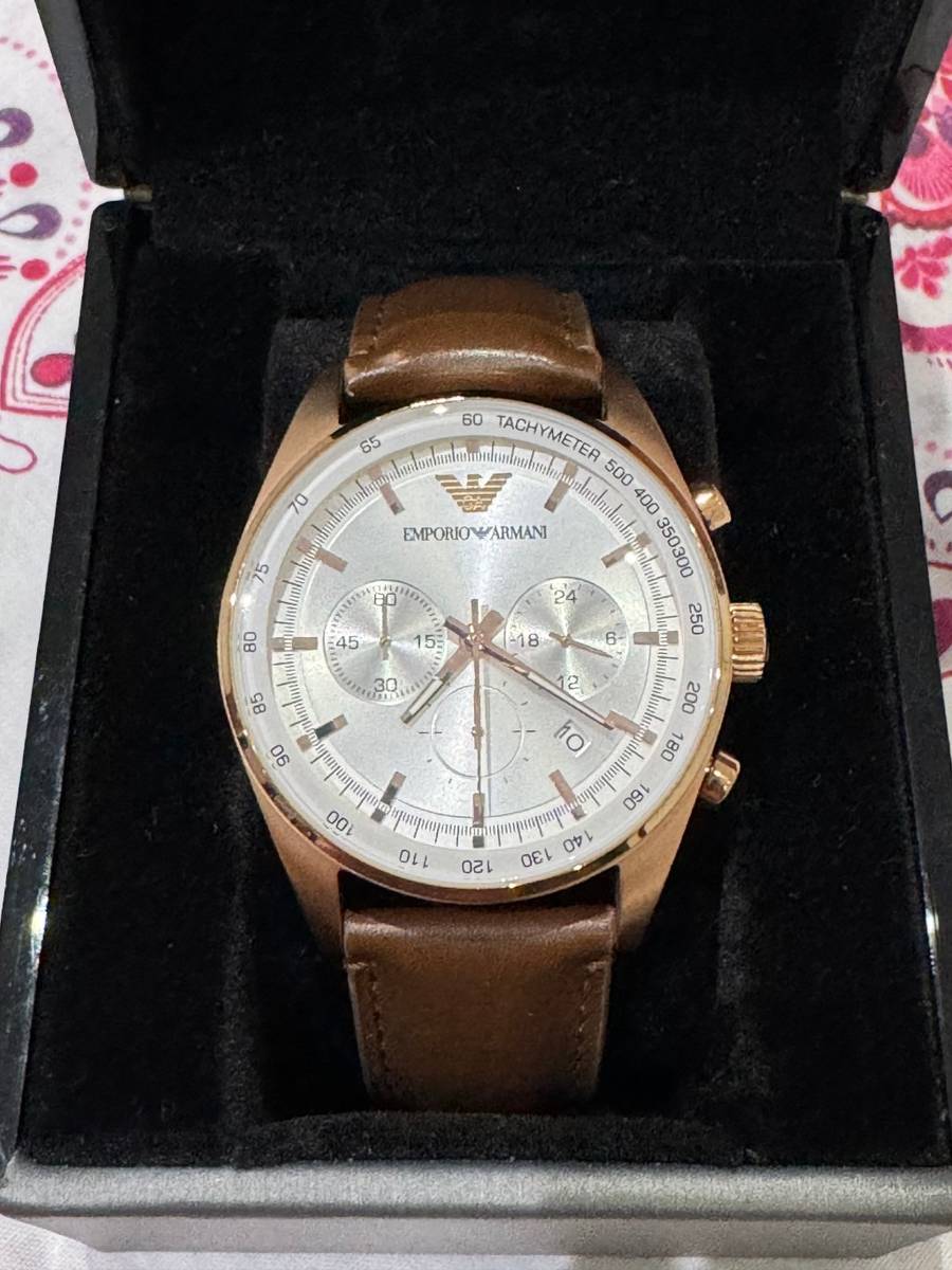 Men's Watches - EMPORIO ARMANI MENS WATCH ROSEGOLD AND BROWN BELT ...