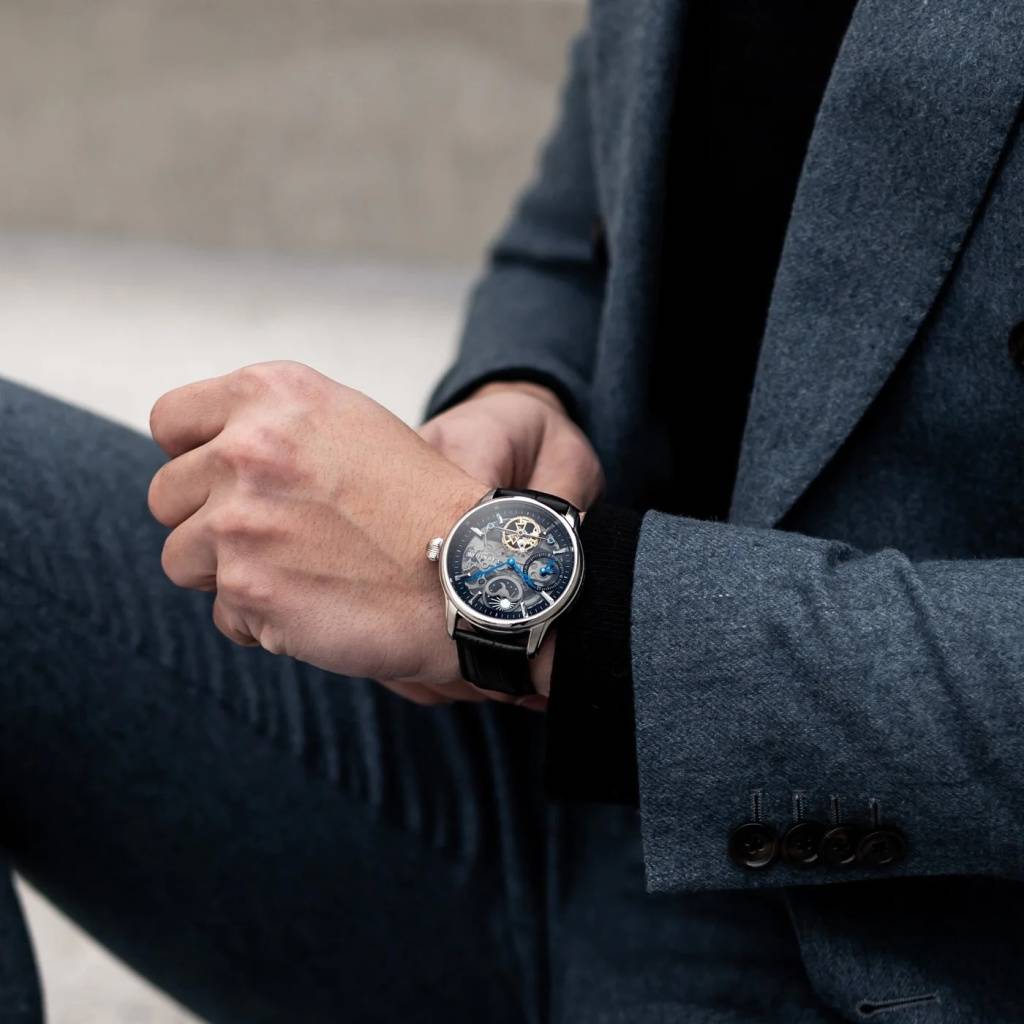 Men's Watches - THOMAS EARNSHAW Automatic Longitude Shadow Dual Time ...