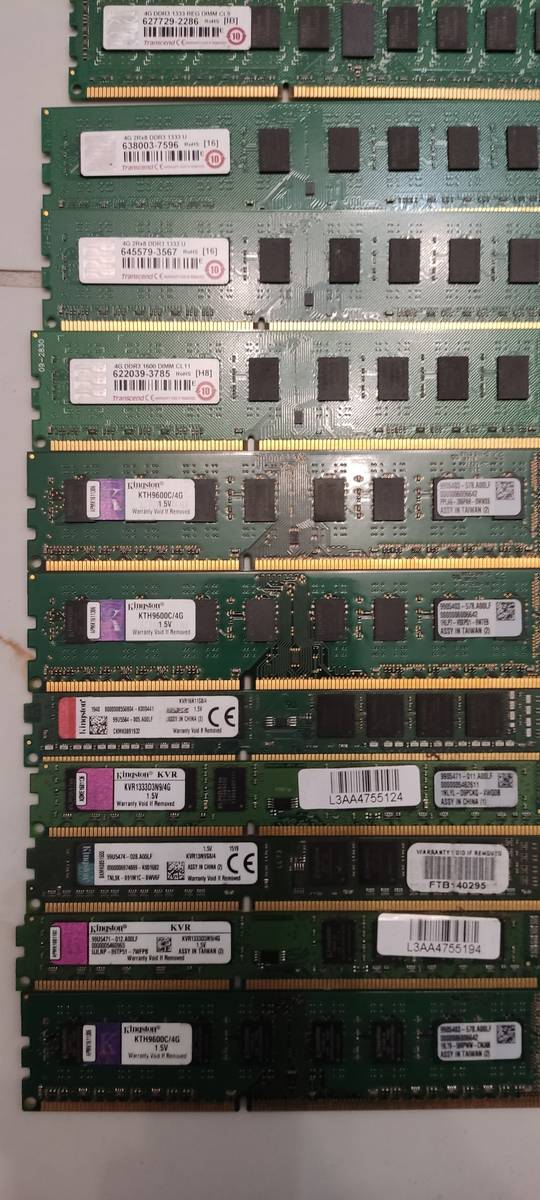 Memory (RAM) - 36x 4gb DDR3 Ram sticks was sold for R925.00 on 14 Apr ...