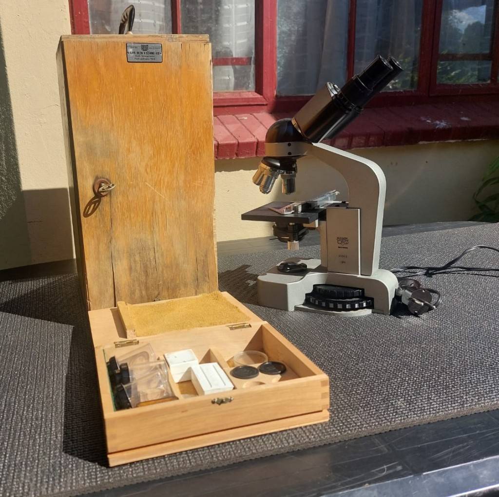 Microscopes - Vintage Beck Kassel CBS Germany UF1 Grey Binocular ...