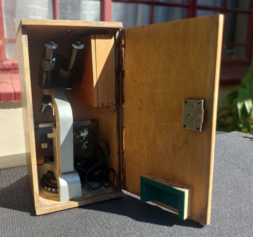 Microscopes - Vintage Beck Kassel CBS Germany UF1 Grey Binocular ...