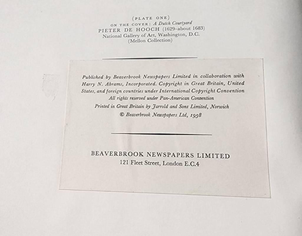 Art & Photography - RARE 1950s ART BOOK! Beaverbrook Henry Abrams ...