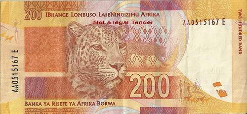 Gill Marcus - new type R200 mandela AA unique serial number was listed ...