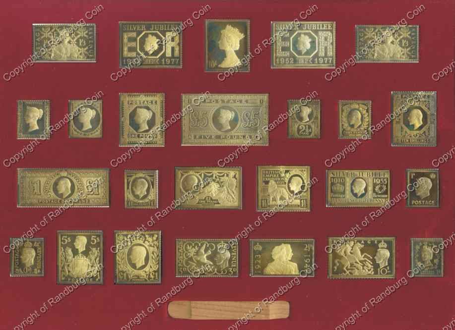 Other - *#* Stamps of Royalty - Queens Silver Jubilee Gold Plated STG ...