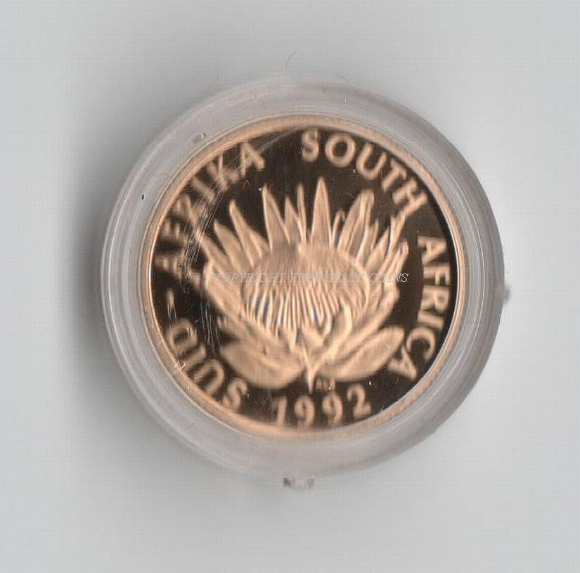 Gold Protea Series - * 1992 Protea Coinage Commemorative 1/10 oz Proof ...