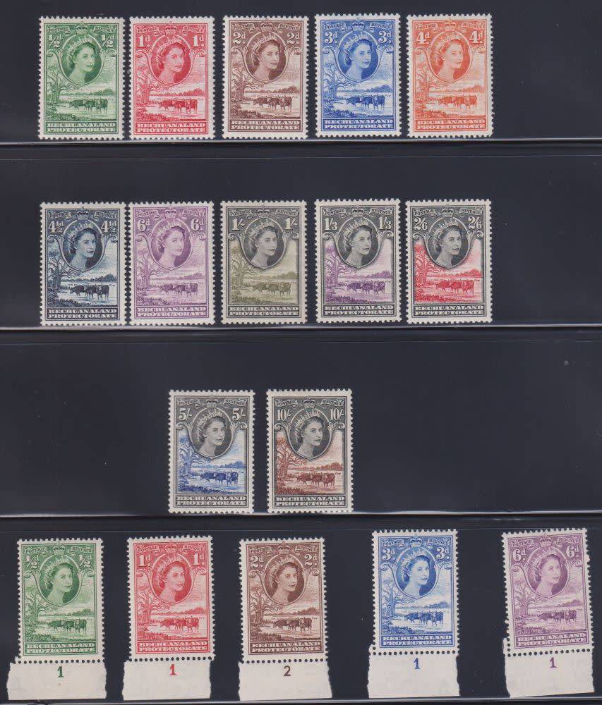 Botswana & Bechuanaland - BECHUANALAND QE11 MINT LOT & CONTROLS was ...