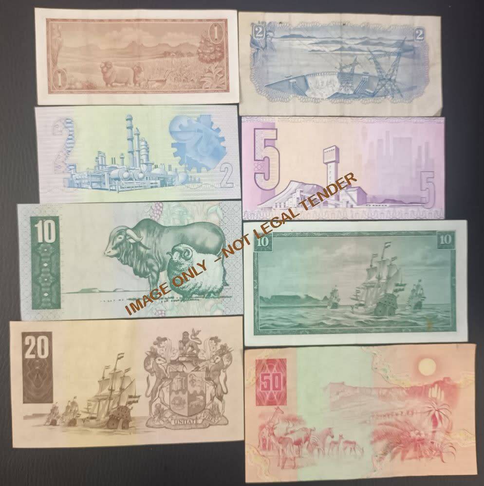 Other South African Bank Notes - SOUTH AFRICAN BANKNOTE COLLECTION X 8 ...