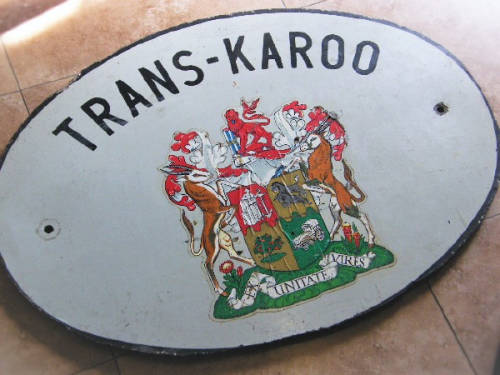 Rail - Vintage SA Railways Trans-Karoo train front nose nameplate ...