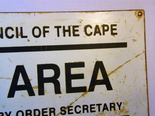 Other Africana - Vintage Apartheid era Blanke gebied / White area metal ...