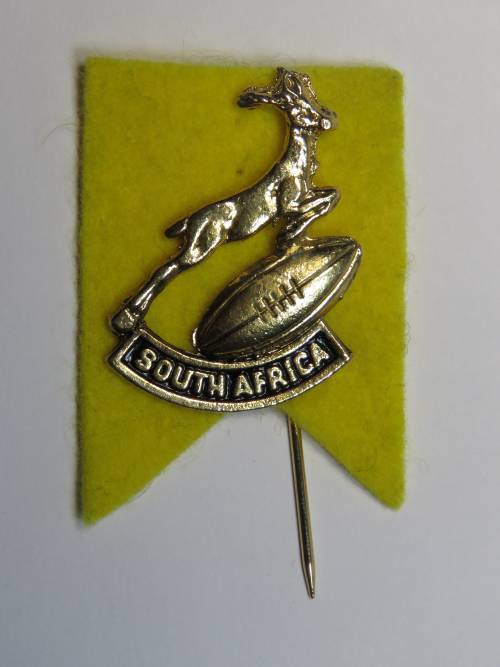 Sporting Memorabilia - Vintage South Africa Springboks rugby pin badge ...