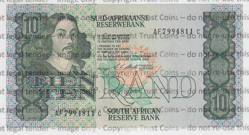 CL Stals - Lot of 10 Uncirculated R10 notes - every second number was ...