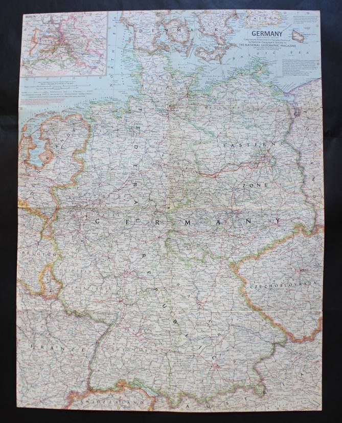 Maps - Vintage National Geographic Map of Germany 1959 was listed for ...
