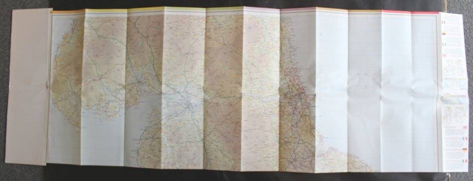 Maps - Vintage Folded Map Motorists` Map of Northern England, #4 First ...