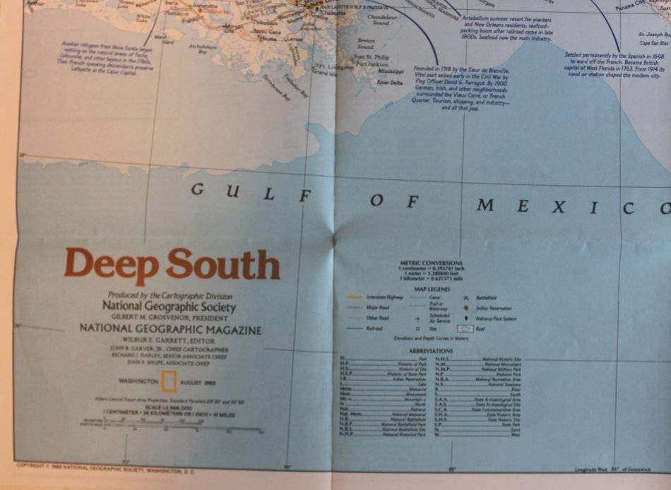 Maps - National Geographic Folded Map of The Deep South of the USA ...