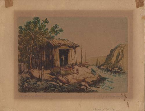 Pastels - VERY OLD COLOURED ETCHING - ANGLIS(E/C)Y COAST by Cyril ...