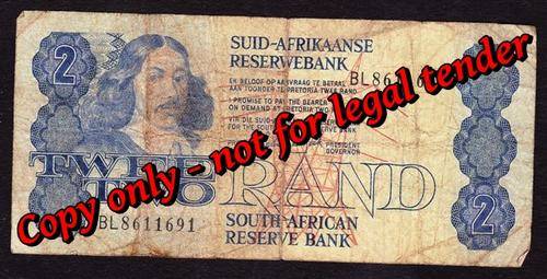 GPC de Kock - South African Reserve Bank Two Rand note was listed for ...